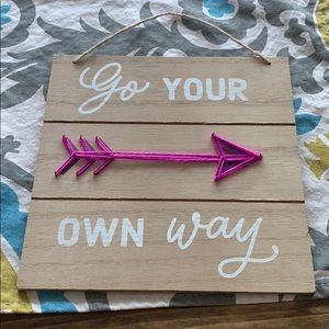 Wall Decor | Go Your Own Way Arrow Sign | Poshmark
